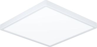 Eglo LED Deckenleuchte Fueva 6, quadratische Deckenlampe, Aufbaulampe aus Kunststoff in Wei&szlig;, Deckenbeleuchtung warmwei&szlig;-kaltwei&szlig;, 39x39 cm