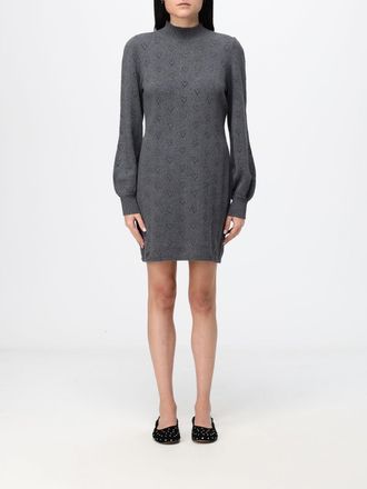 Twinset Mini-robe col roul&eacute; en maille ajour&eacute;e de coton et cachemire