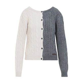 Moschino Femme, Pulls, Multicolore, Taille: 38 FR Bicolor Cardigan