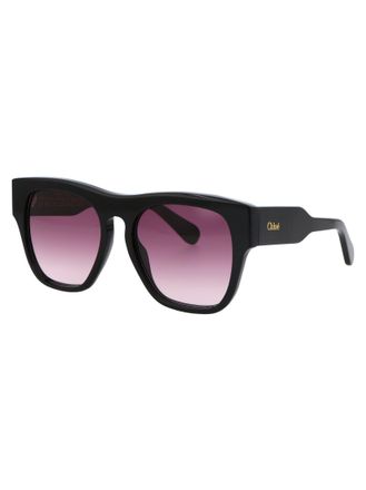 Chlo&eacute; CH0149S Gradient Pink Lens Sunglasses - Black