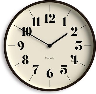 Newgate Watches Hopscotch wanduhr | Gro&szlig;e skandinavisch inspirierte sperrholzuhr | 40cm | Dunkles holzgeh&auml;use mit stilvollen, leicht lesbaren Zahlen | Modernes minima