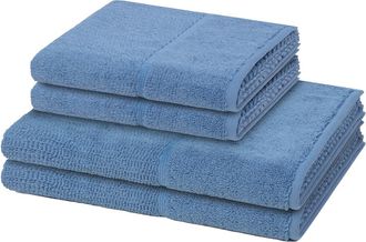 Möve for frottana - 4 teiliges Frottier-Set - Pearl (2 X Handtuch 2 X Duschtuch im Set) - 500 g/m2 - Baumwolle - Walkfrottee - saugstark - weich und flausc