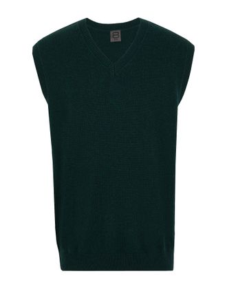 8 by YOOX ORGANIC COTTON-CACHEMERE BLEND KNITWEAR S/LESS V-NECK