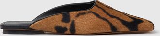 Stella McCartney Square-Toe Ocelot Backless Mules,, Size: 38