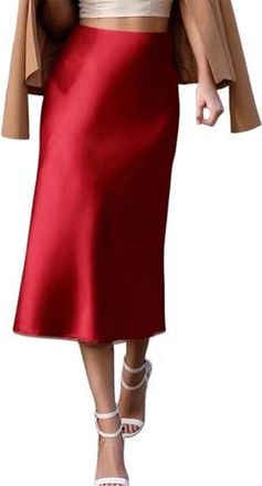 Generic Jupe Crayon Femme, Mini Jupe Femme Rétro Midi Droite Unie pour Idéale Au Quotidien Coupe Élégante Et AjustéE Parfaite pour Le Printemps LéTé Et LAutom