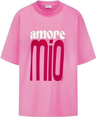 Riani Rundhals-Shirt überschnittener Schulter Riani rosé