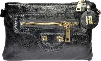 Anna Luchini Schwarz Rindsledertasche