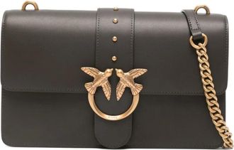 Pinko Pinko, Femme, Sacs, Brun, Taille: ONE Size Love One Shoulder Bag