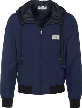 Dolce & Gabbana Kapuzen-Bomberjacke - - Jackets - Herren - Blau - S