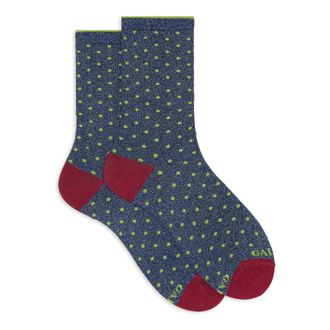 Gallo Gallo, Femme, Sous-v&ecirc;tements, Multicolore, Taille: ONE Size Chaussettes Courtes en Coton &agrave; Pois (Effet &Eacute;tincelant)