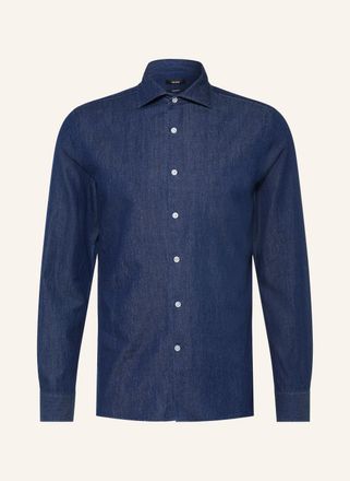Reiss Reiss Hemd Don Slim Fit In Jeansoptik blau