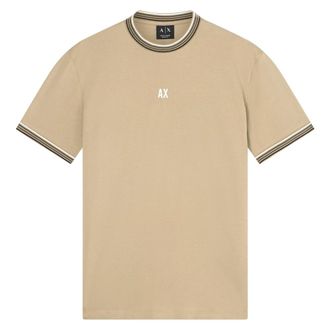 A|X Armani Exchange Homme, Tops, Beige, Taille: L T-Shirt &agrave; logo imprim&eacute;