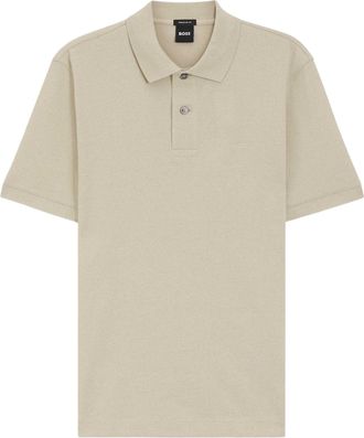 HUGO BOSS Pallas Poloshirt f&uuml;r Herren, Baumwolle (Beige)