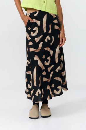 Suite13lab Damen vegan Rock Belen Print Stones Schwarz