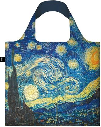 LOQI Museum Vincent Van Gogh Einkaufstasche / Reisetasche Reise-Henkeltasche, 50 cm, Starry Night