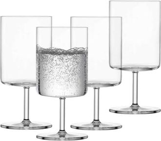 Schott Zwiesel Verre à eau Modo (set de 4), verres polyvalents au design moderne, verres en cristal Tritan résistant au lave-vaisselle, fabriqués en Allemagne (art. 