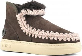 Mou Eskimo Sneaker Bold Glitter Logo, Chaussures Hautes Bottes Mode Mode, New Grey, 40 EU