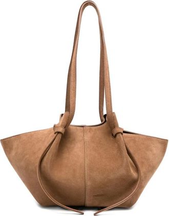 Yuzefi Femme, Sacs, Brun, Taille: ONE Size Sac &agrave; main en daim marron