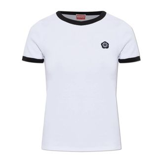 Kenzo T-Shirt mit Applikation - - Tops - Damen - Wei&szlig; - XS