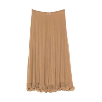 Moschino Femme, Jupes, Brun, Taille: 40 FR Jupe Midi Volant&eacute;e