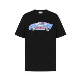 Moschino unisex, Tops, Noir, Taille: M T-shirt Imprim&eacute; en Jersey de Coton