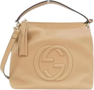 Gucci Sac bandouli&egrave;re en cuir Pre-owned - Femme - Pre-owned - Beige - Taille: ONE Size