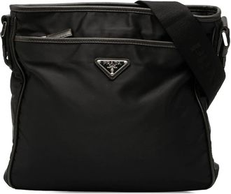 Prada Hobo Bags - Tessuto Zip Top Crossbody - Gr. unisize - in Schwarz - für Damen