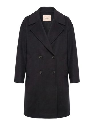 Twinset Knielanger Mantel - Schwarz