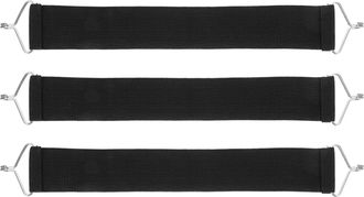 IFUNDOM 3 St&uuml;ck Verst&auml;rkungsgurte f&uuml;r Liegestuhl Schwarz Elastische Rei&szlig;feste B&auml;nder mit Haken Belastbare Reparaturb&auml;nder f&uuml;r Outdoor Lounge Stabilisierende B