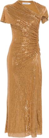 Self Portrait rhinestoned-embellished midi dress