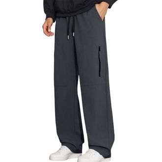Generic Pantalon cargo pour homme - Coupe ample - Coupe droite - Confortable - Usage quotidien - Polyvalent - Style urbain - Tendance - Pour homme moderne, gr