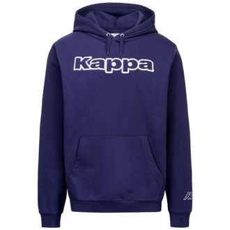 Kappa Sweatshirt mit Kapuze, Herren, Baumwolle, sportlich, Modell: Korpo Dafers Logo, Blue Marine, Small