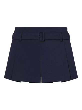 A.L.C. short ceinturée à pinces - Bleu