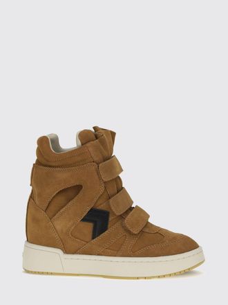 Isabel Marant Baskets montantes en cuir su&eacute;d&eacute; avec talon compens&eacute; int&eacute;rieur