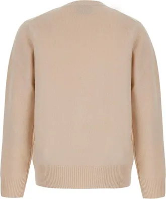 Soft Goat Heavy Cashmere Crewneck Sweater - White