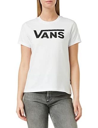 Vans T-Shirt Flying V Crew pour Femme, Blanc (Blanc Blanc), XXS
