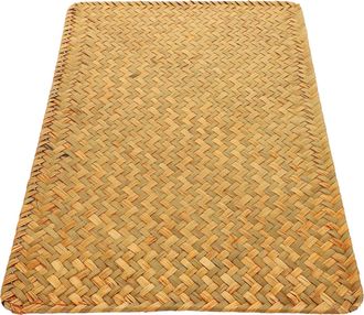 Valiclud Hohopeti Rechteckiges Handgewebtes Bambus Platzset Hitzebest&auml;ndig rutschfest Vielseitig f&uuml;r Esstisch Restaurant Rustikaler Stil Schmutzabweisend Natur