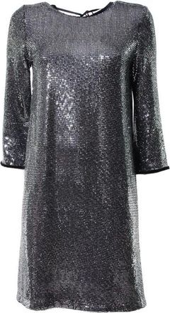 Liu Jo Femme, Robes, Noir, Taille: 38 FR Robe Tunique Courte &agrave; Sequins
