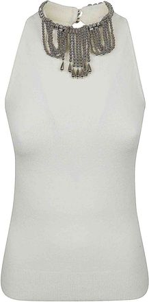 Paco Rabanne Top - Cr&egrave;me