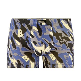 Bruno Banani Bruno Banani Herren Print Tranquil Boxershorts, Jeansblau/Goldgelb/Schwarz Print, M EU