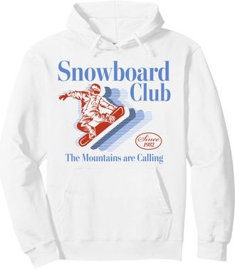 Trendy Apparel Snowboard Club The Mountains Are Calling 1982 Pullover Hoodie