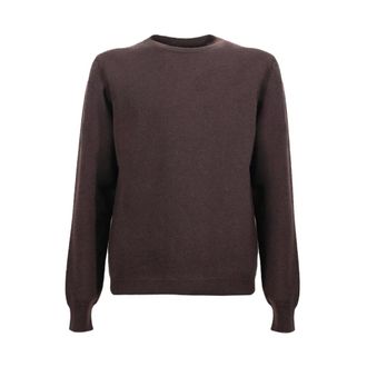 Malo Homme, Pulls, Brun, Taille: XL Cashmere Crewneck
