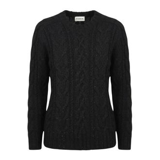 P.A.R.O.S.H. P.a.r.o.s.h., Femme, Pulls, Noir, Taille: 38 FR Ladybril Cable Knit Sweater