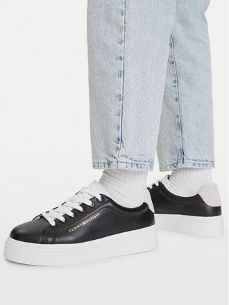 Tommy Hilfiger Sneakers Th Feminine Platform Monogram FW0FW09594 Schwarz