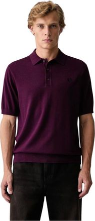 Fred Perry Polo en maille de coton - Homme - Tops - Violet - Taille: L