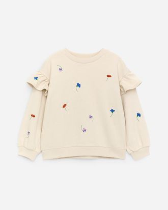 Arket Sweatshirt Mit R&uuml;schen -Beige