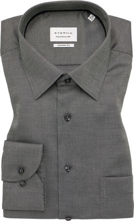 Eterna Hemd Comfort Fit Green Level 65 cm Arm anthrazit Struktur 8464/39 E181, Kragenweite:49