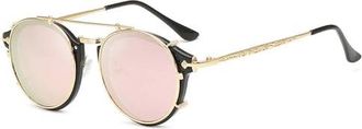 Generic Lunettes de soleil vintage à clipser pour homme et femme UV400, 05 Noir-Rose, Taille unique