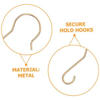 Garneck 200stücke Metall-ornamenthaken Für Außenbereich Haken Für Lichterketten-Clips Dachrinnen-Haken Weihnachtslichter-Clips Und Gartendekorationen Klein Un