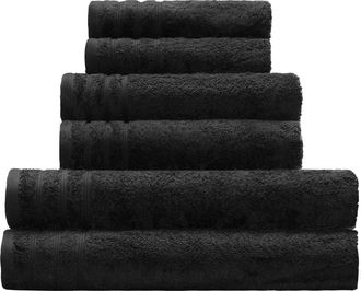 Kleine Wolke 3003926262, Handtuch 50x100 Schwarz 100% Baumwolle